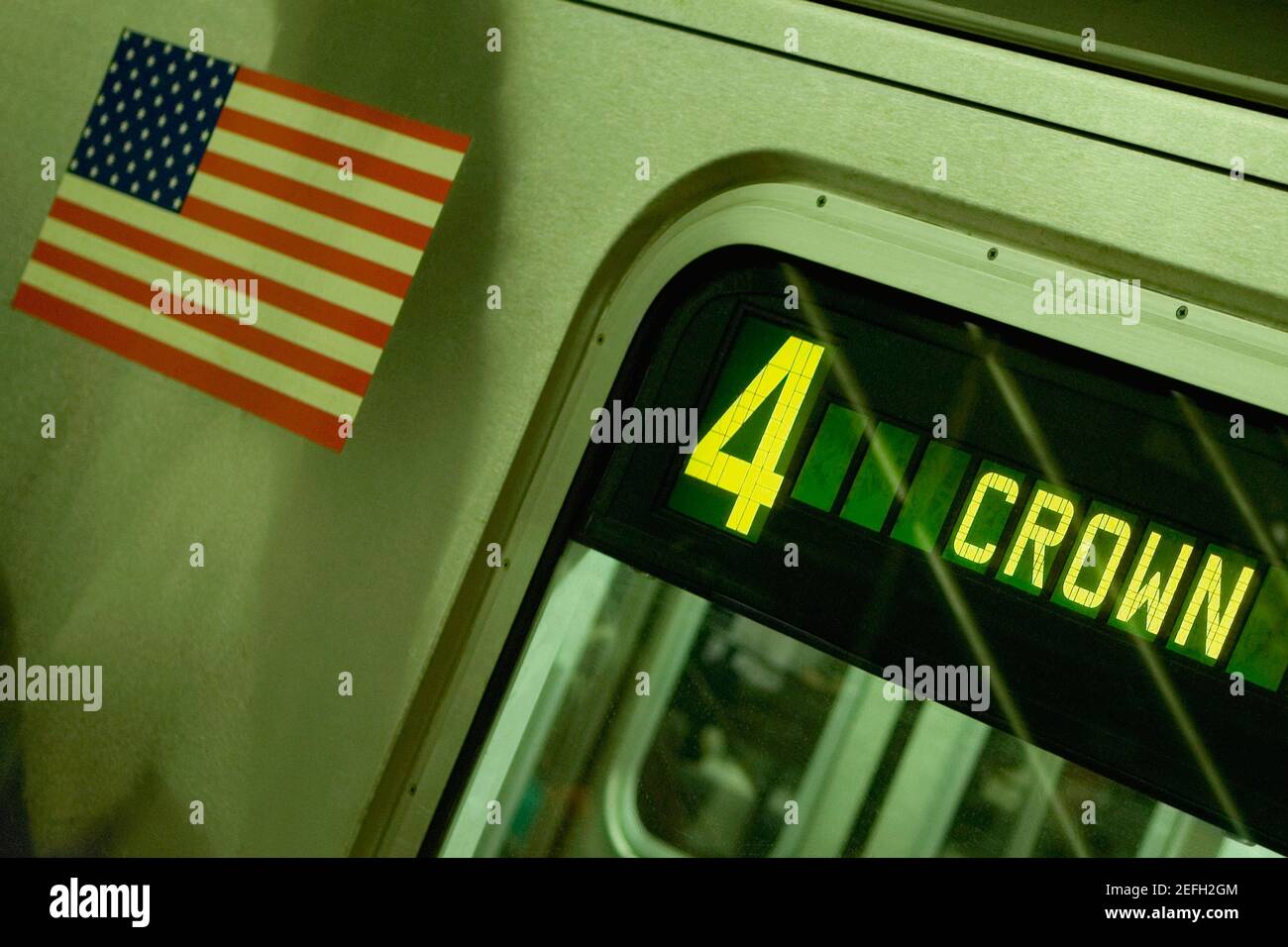 American flag on a subway train Stock Photo - Alamy