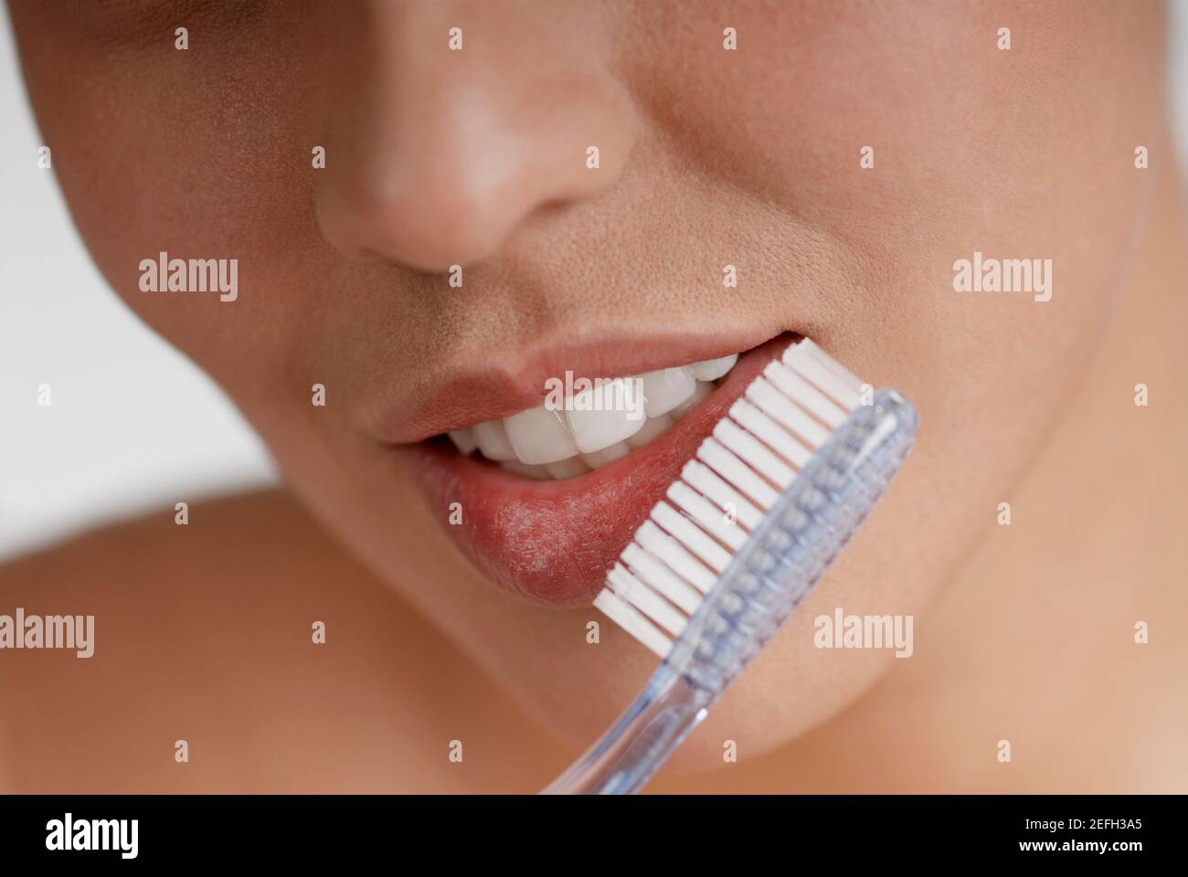 Brushing teeth close up shot hi-res stock photography and images - Alamy