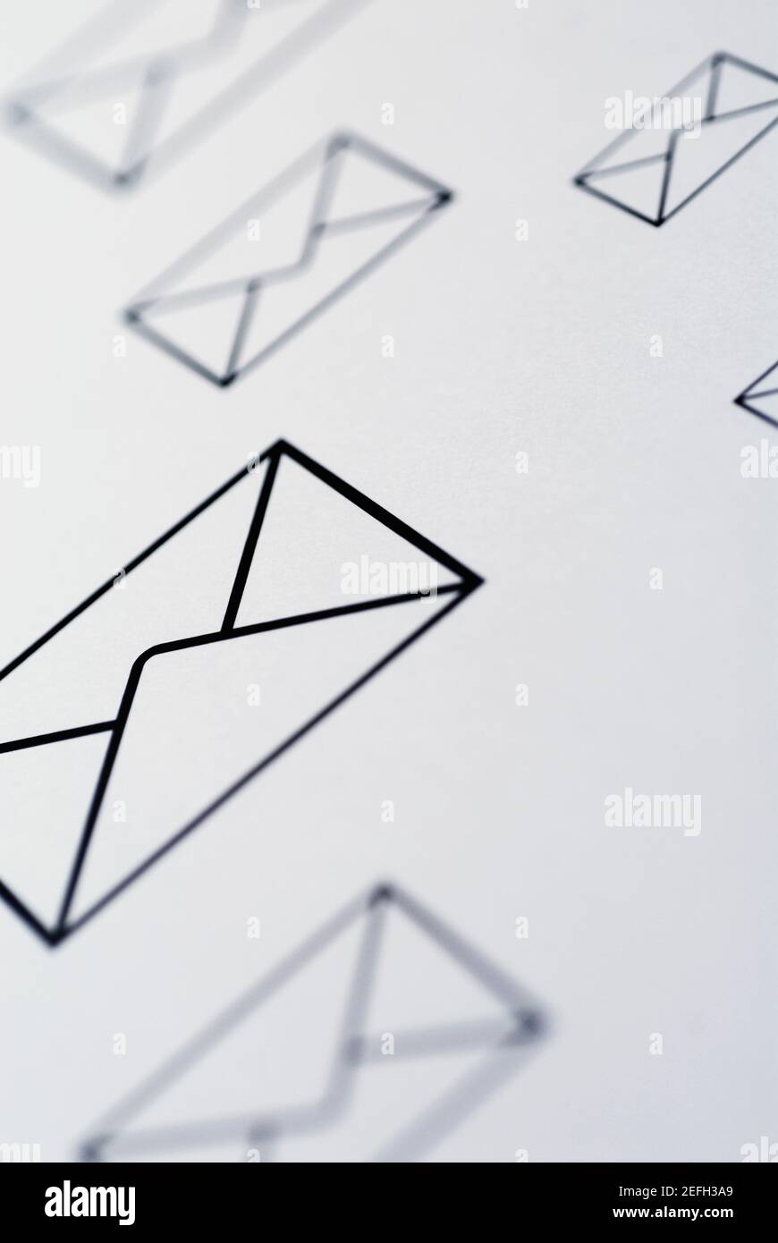 Close up of envelope symbols Stock Photo - Alamy