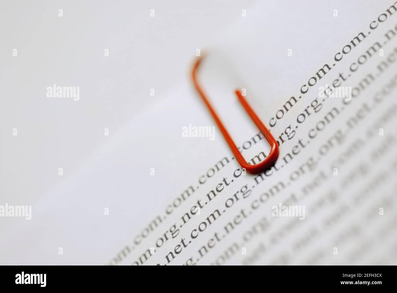 Close up of a paper clip on documents Stock Photo - Alamy