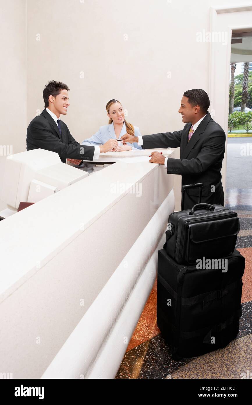 Profile female office receptionist hi-res stock photography and images ...