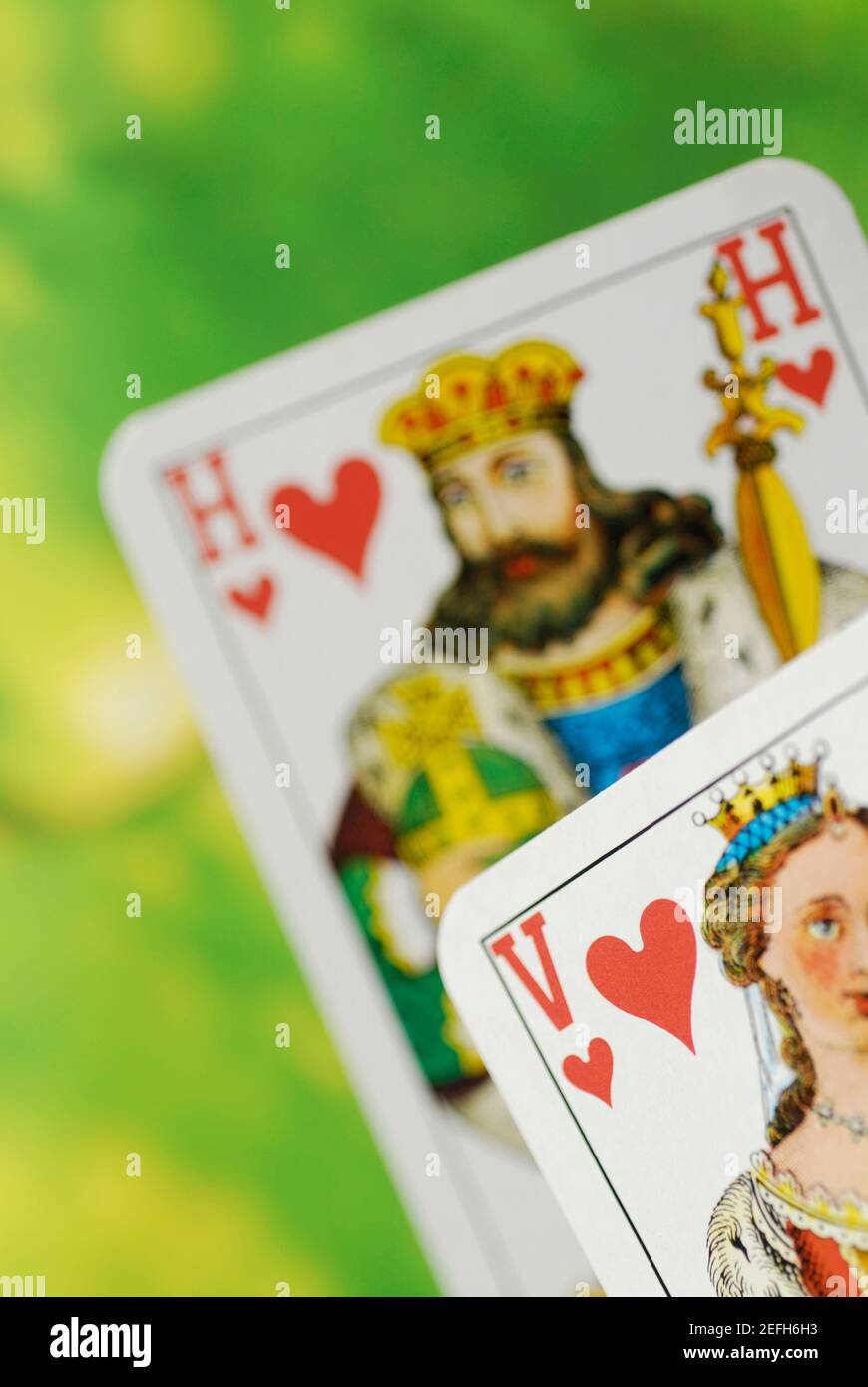 Two color cards close up hi-res stock photography and images - Alamy