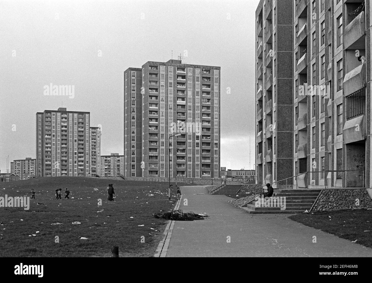 Tower Blocks, Ballymun, April 1986, Dublin, Republic of Ireland Stock ...