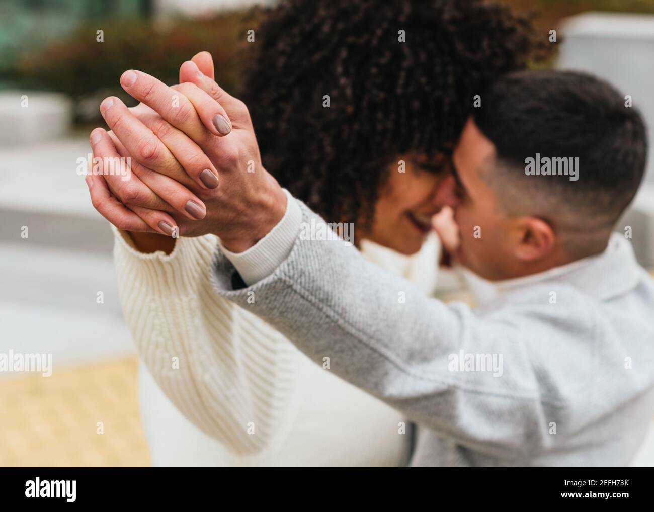 Young romantic couple dancing together hi-res stock photography and ...