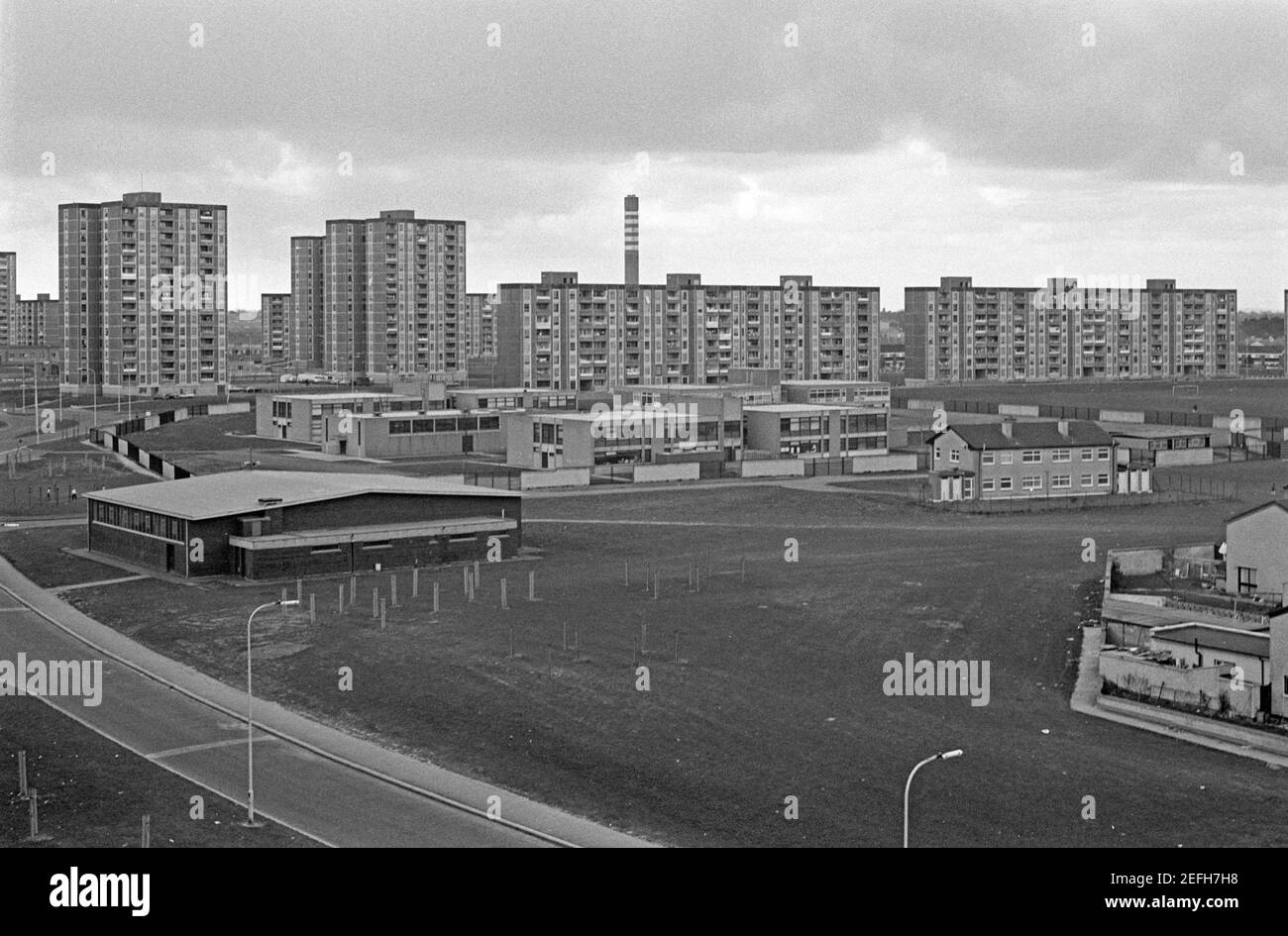 Tower Blocks, Catholic Church of the Virgin Mary and Primary School ...