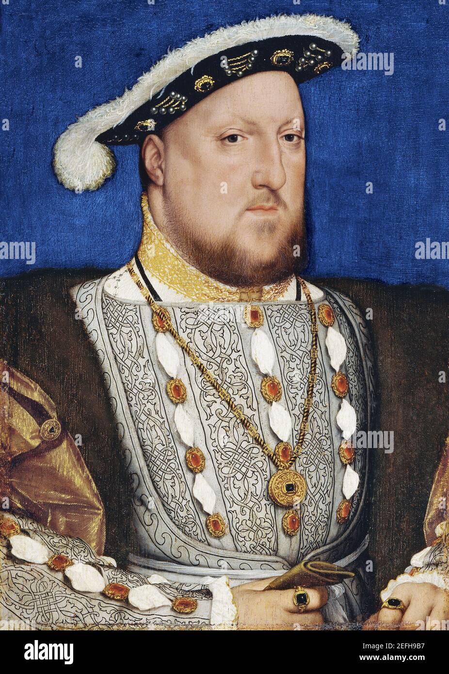 Oil on panel Portrait of Henry VIII of England circa 1537 by Hans ...