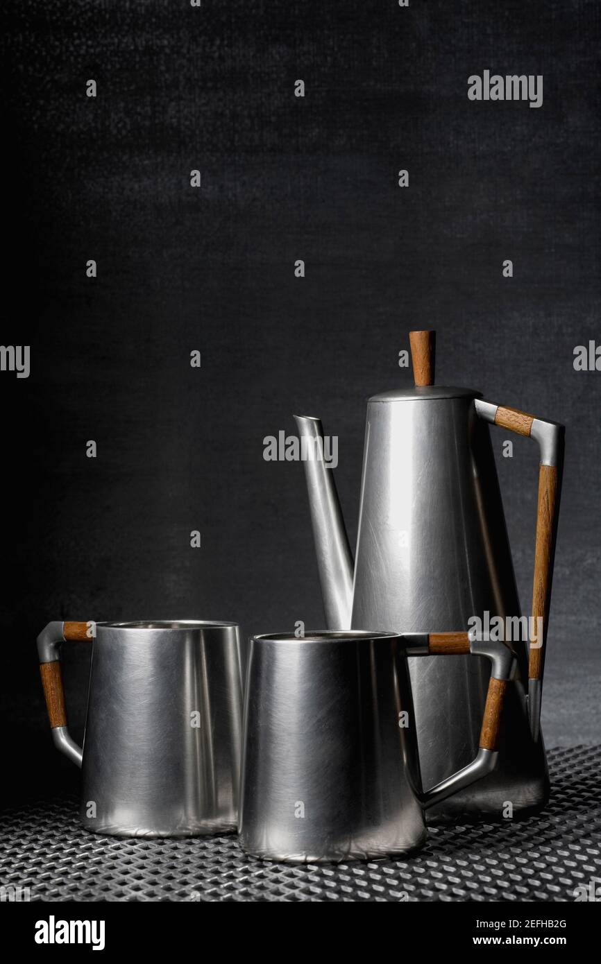 Two cups and coffee pot hi-res stock photography and images - Alamy