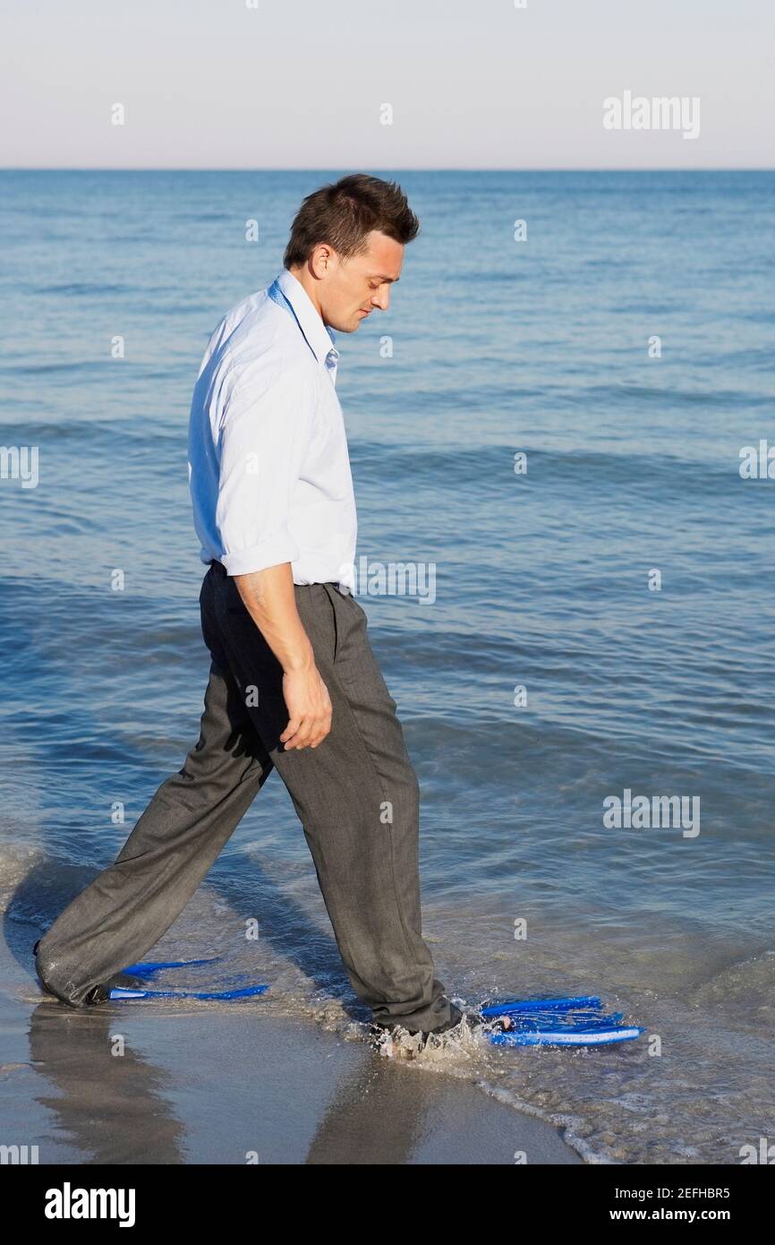 Wearing flippers hi-res stock photography and images - Alamy