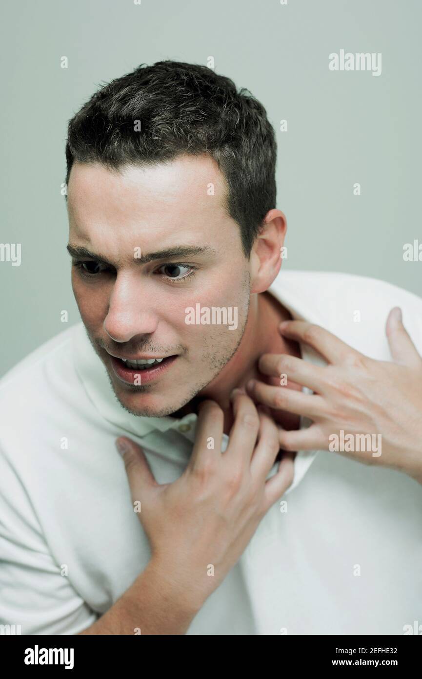 Man touch neck woman hi-res stock photography and images - Alamy