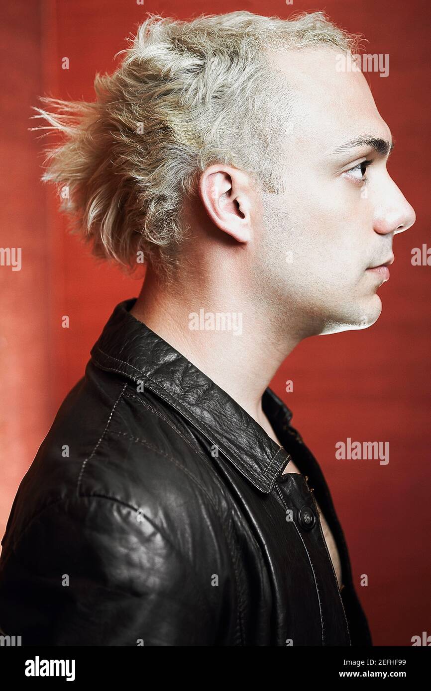 Side profile of a young man Stock Photo - Alamy