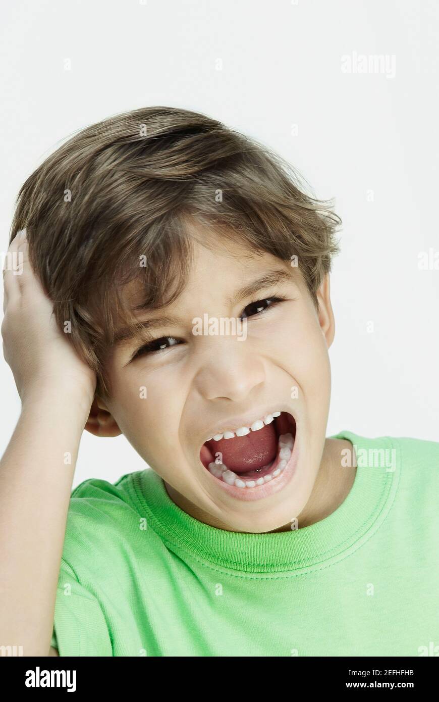 Portrait of a boy crying Stock Photo - Alamy