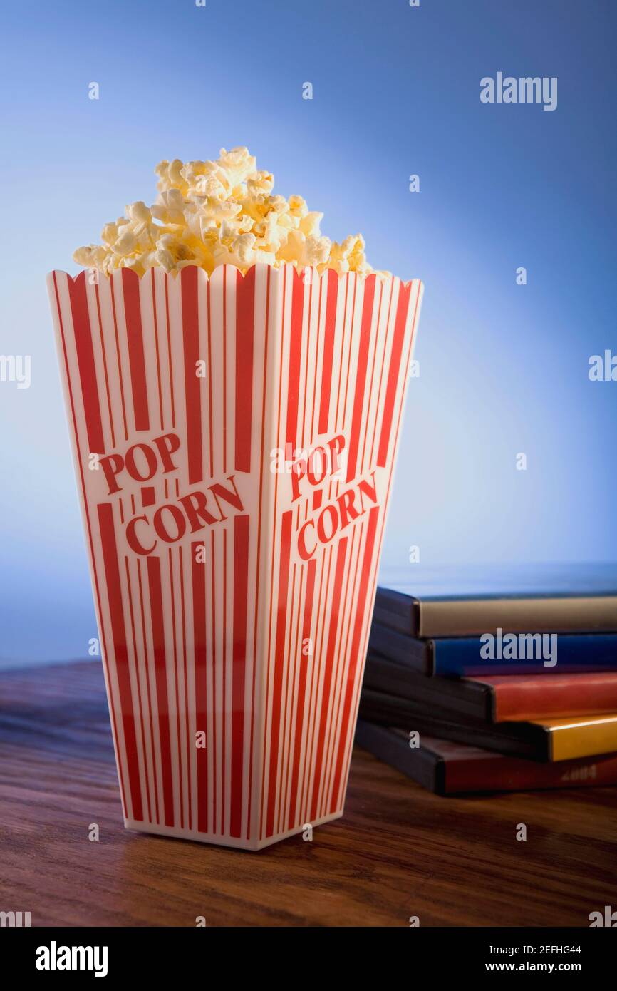 Close up of a carton of popcorn and diaries Stock Photo - Alamy