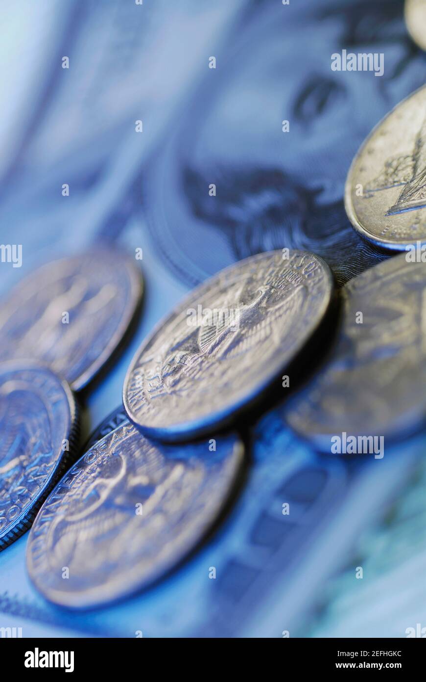 American dollar notes and coins hi-res stock photography and images - Alamy
