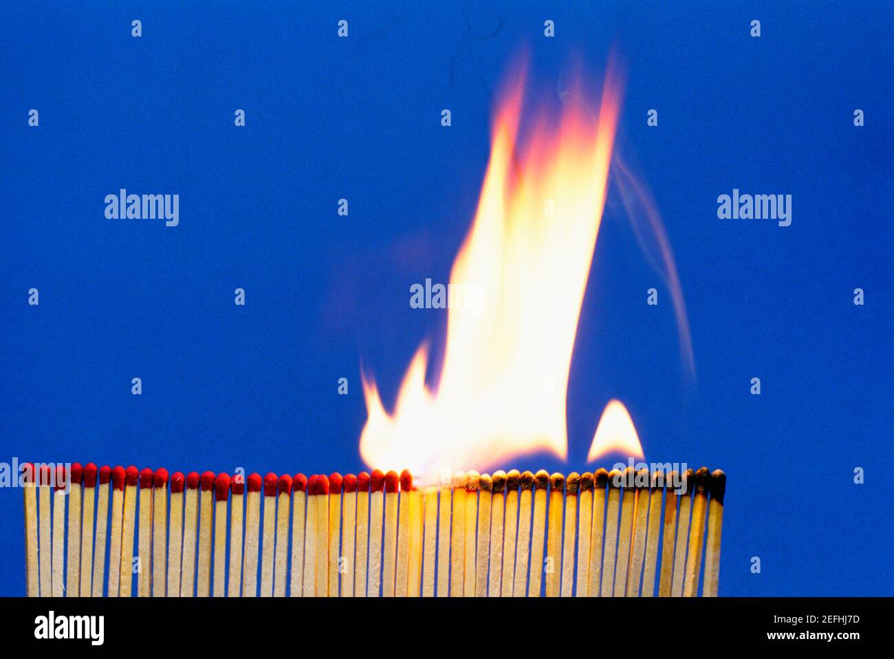 Close-up of matchsticks burning Stock Photo - Alamy