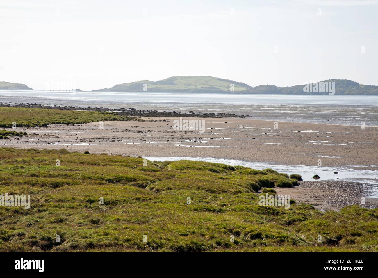 Manxman's Lake and Kirkcudbright Bay looking out toward Little Ross and ...