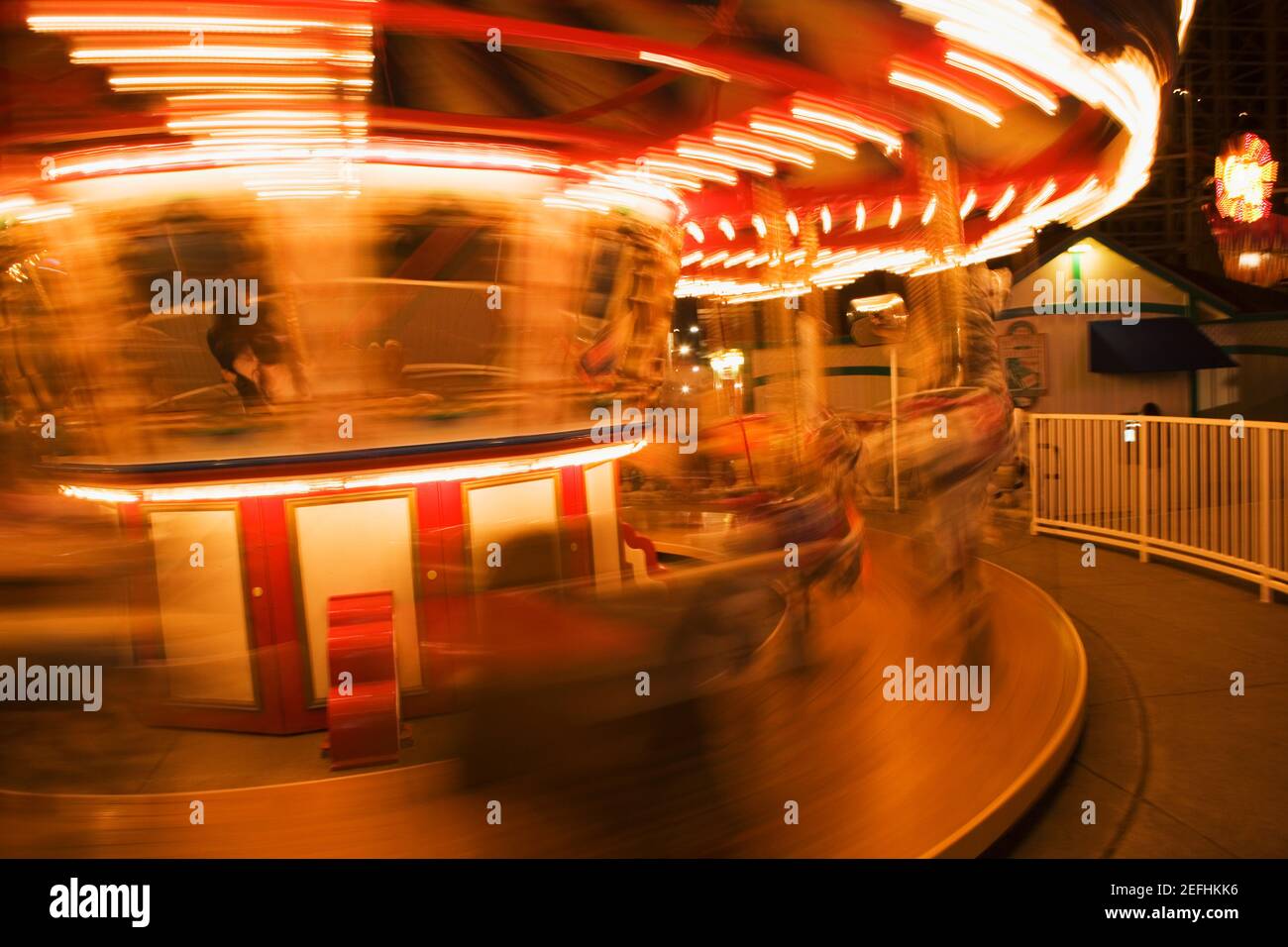 Close-up of a carousel at night Stock Photo - Alamy
