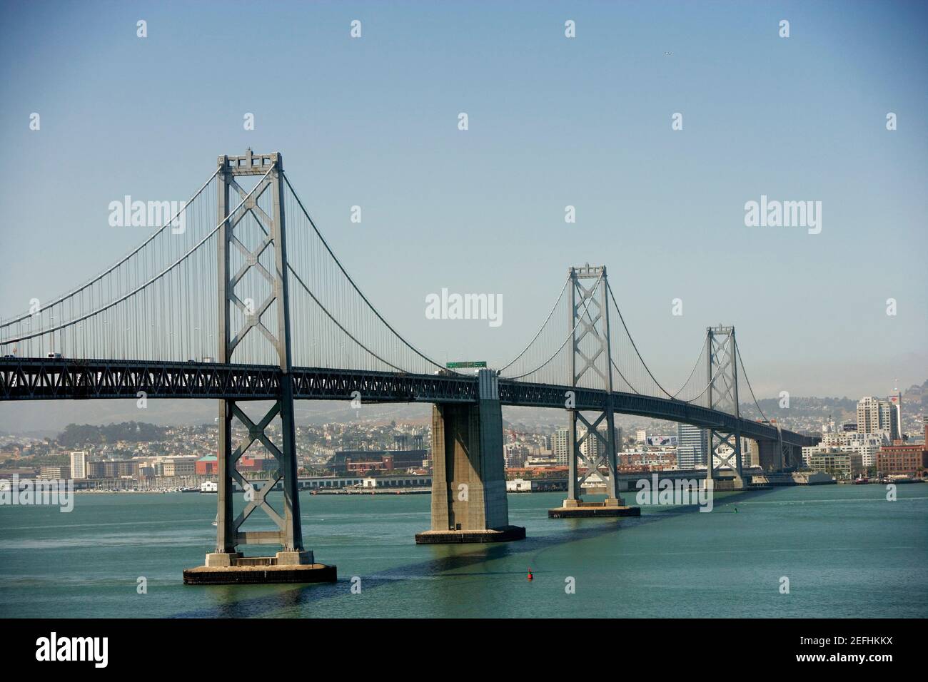 High angle view of Golden Gate Bridge, San Francisco, California, USA ...