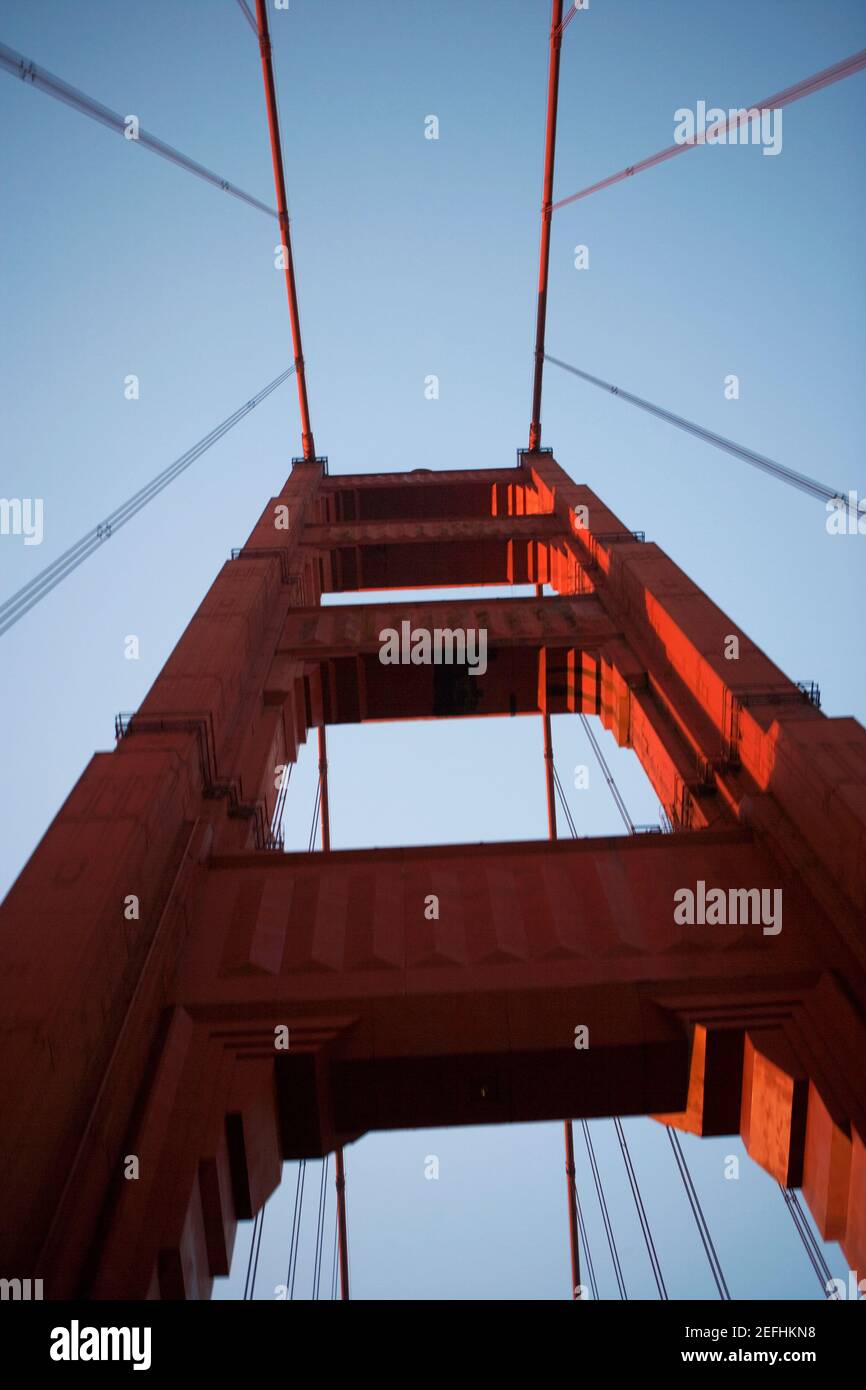 Golden Gate Bridge low angle perspective Stock Photo - Alamy