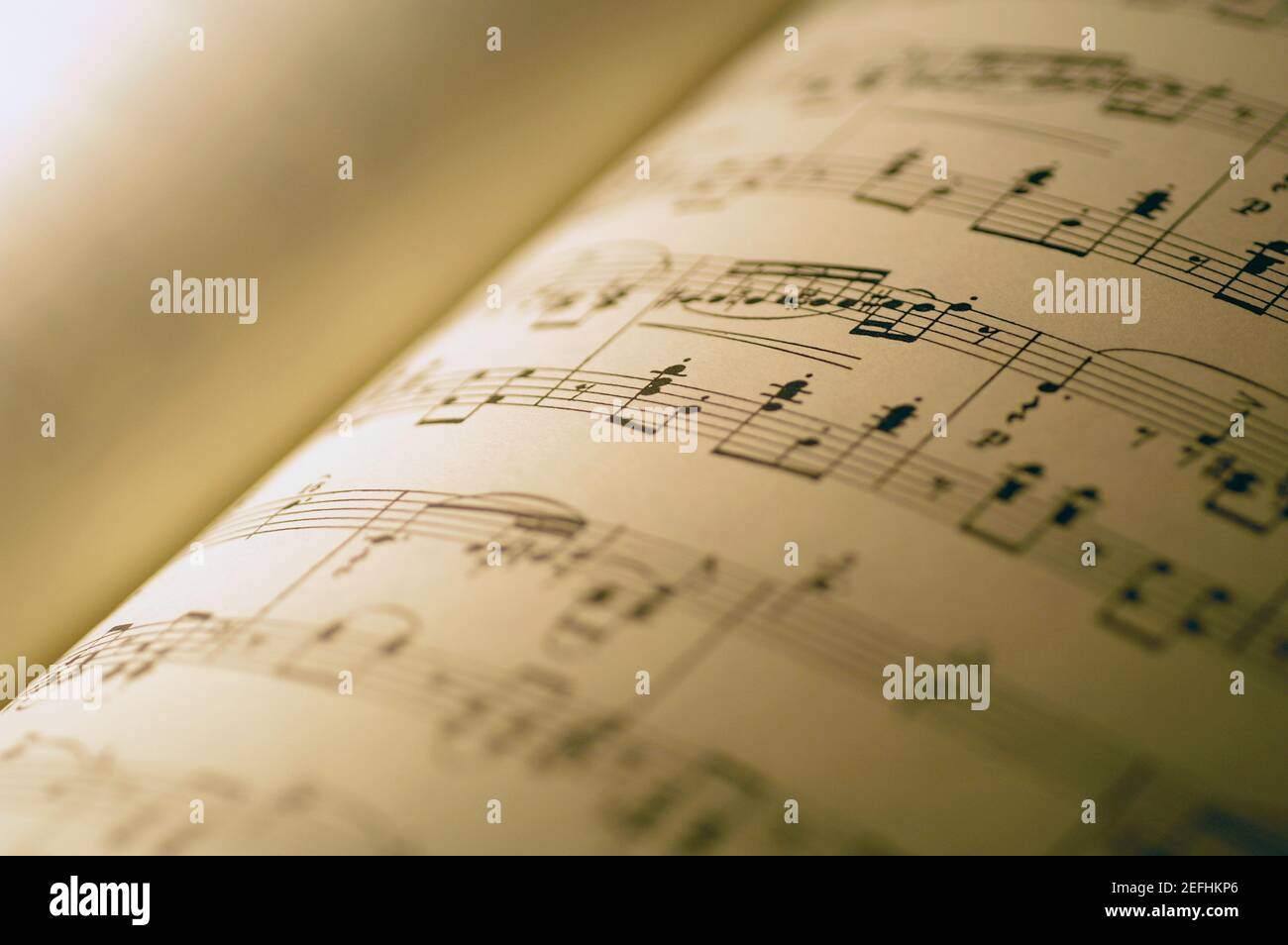 Close-up of sheet music Stock Photo - Alamy