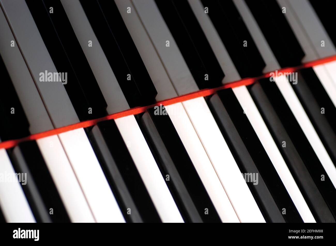 Piano keyboard and its reflection, close-up Stock Photo - Alamy