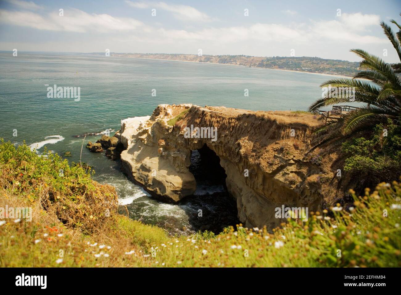 High angle view of reefs, La Jolla, San Diego, California, USA Stock ...
