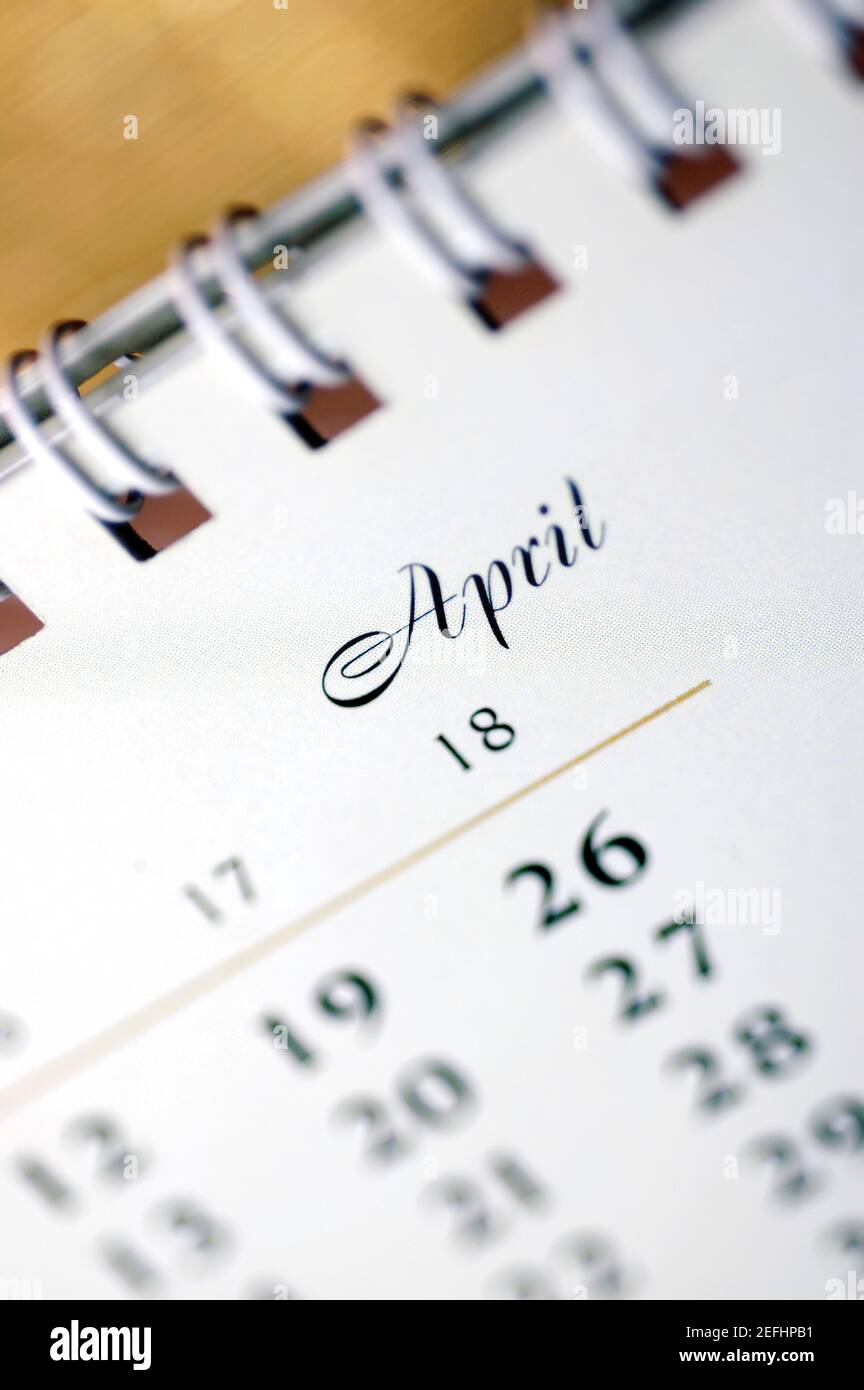 Calendar shot image hi-res stock photography and images - Alamy