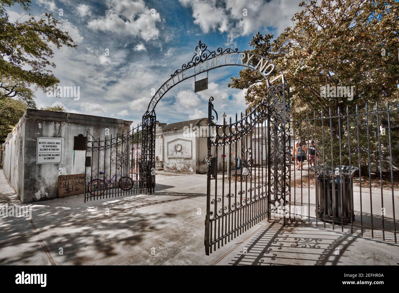 Entrance to Lafayette Cemetery Number 1 in New Orleans Louisiana Stock ...