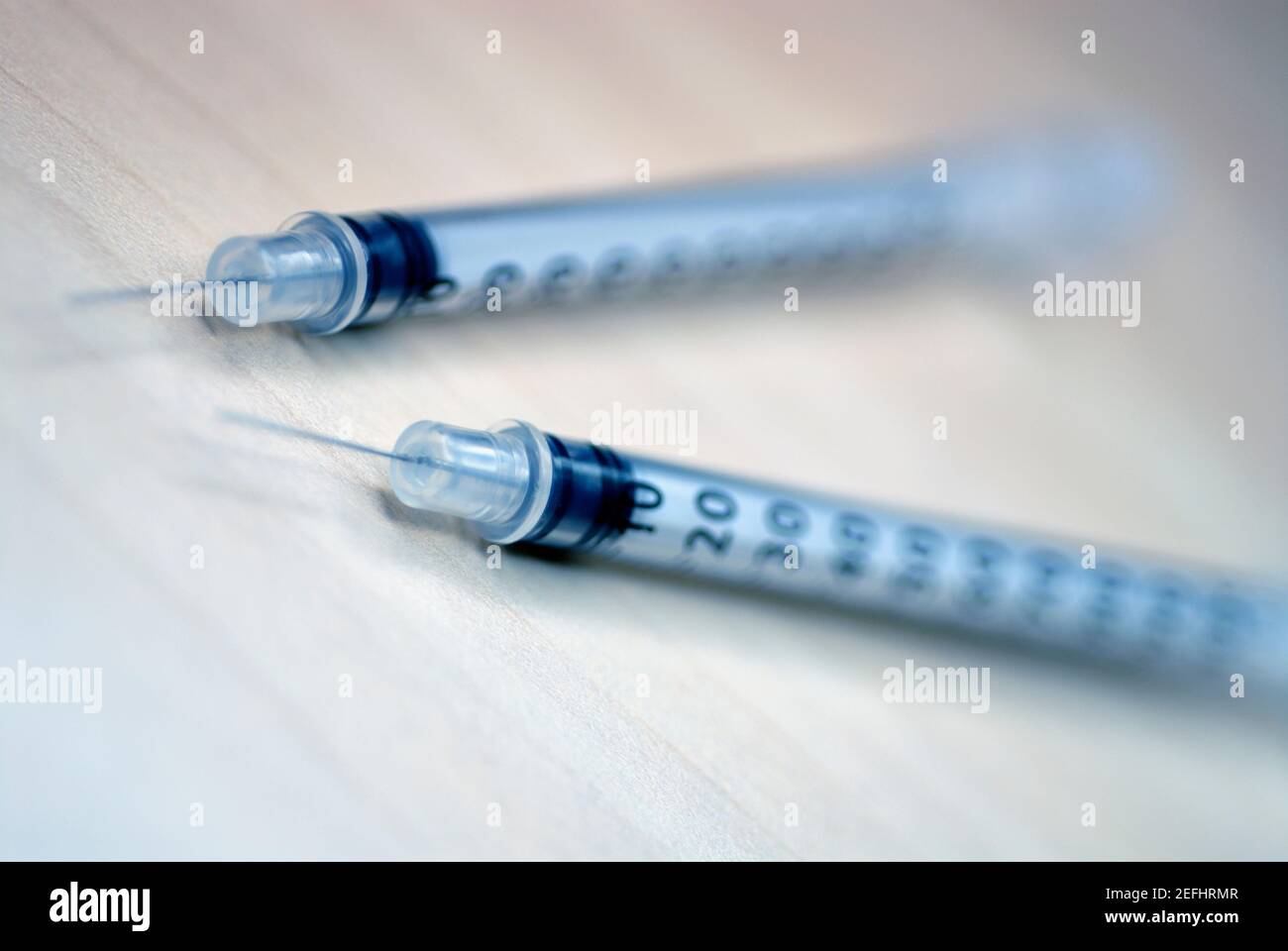 Close-up of two syringes Stock Photo - Alamy