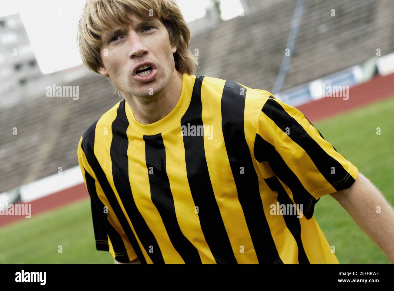 Angry american football player hi-res stock photography and images - Alamy