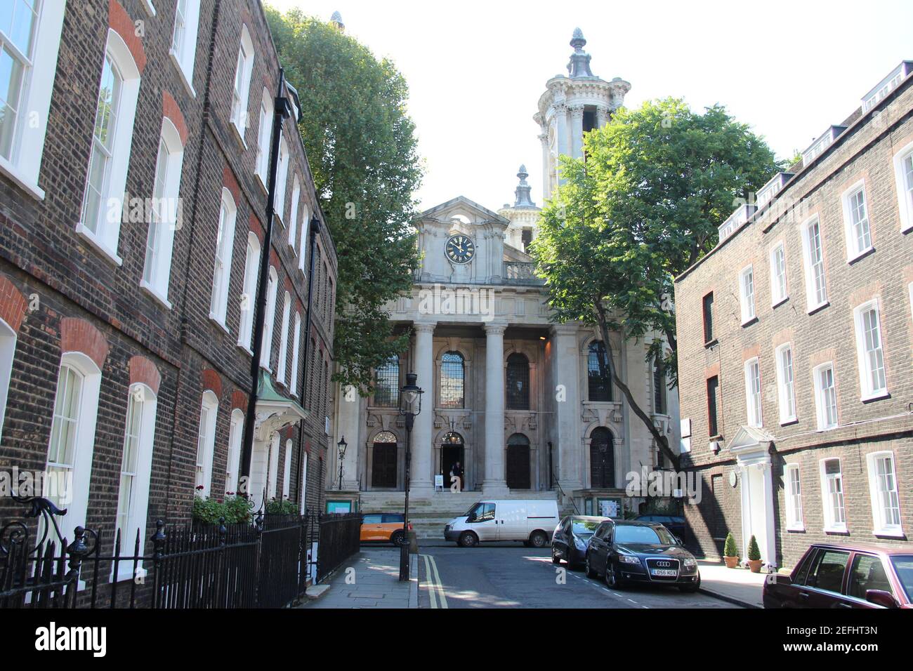 St John's Smith Square at the end of Lord North Street in Westminster ...