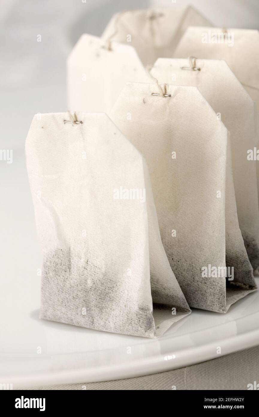 Row teabags hi-res stock photography and images - Alamy