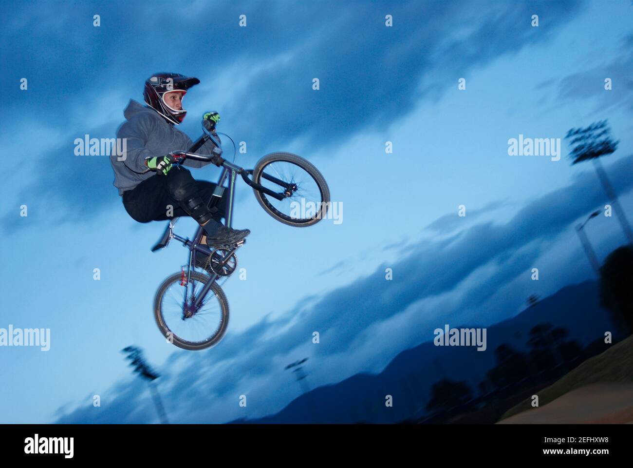 Bmx mid air stunt action hi-res stock photography and images - Alamy