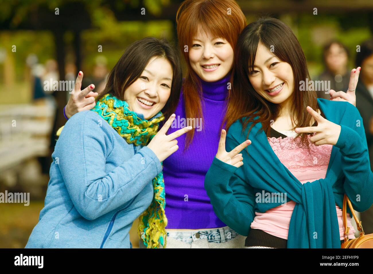 Japanese Girls Peace Sign
