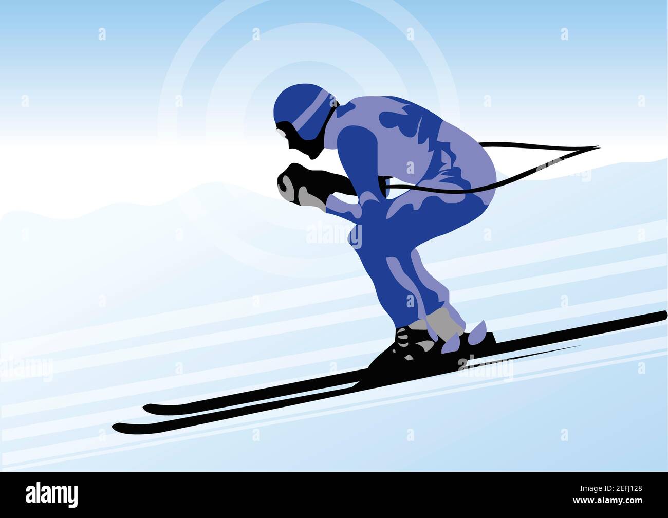 Side profile of a man skiing Stock Photo - Alamy