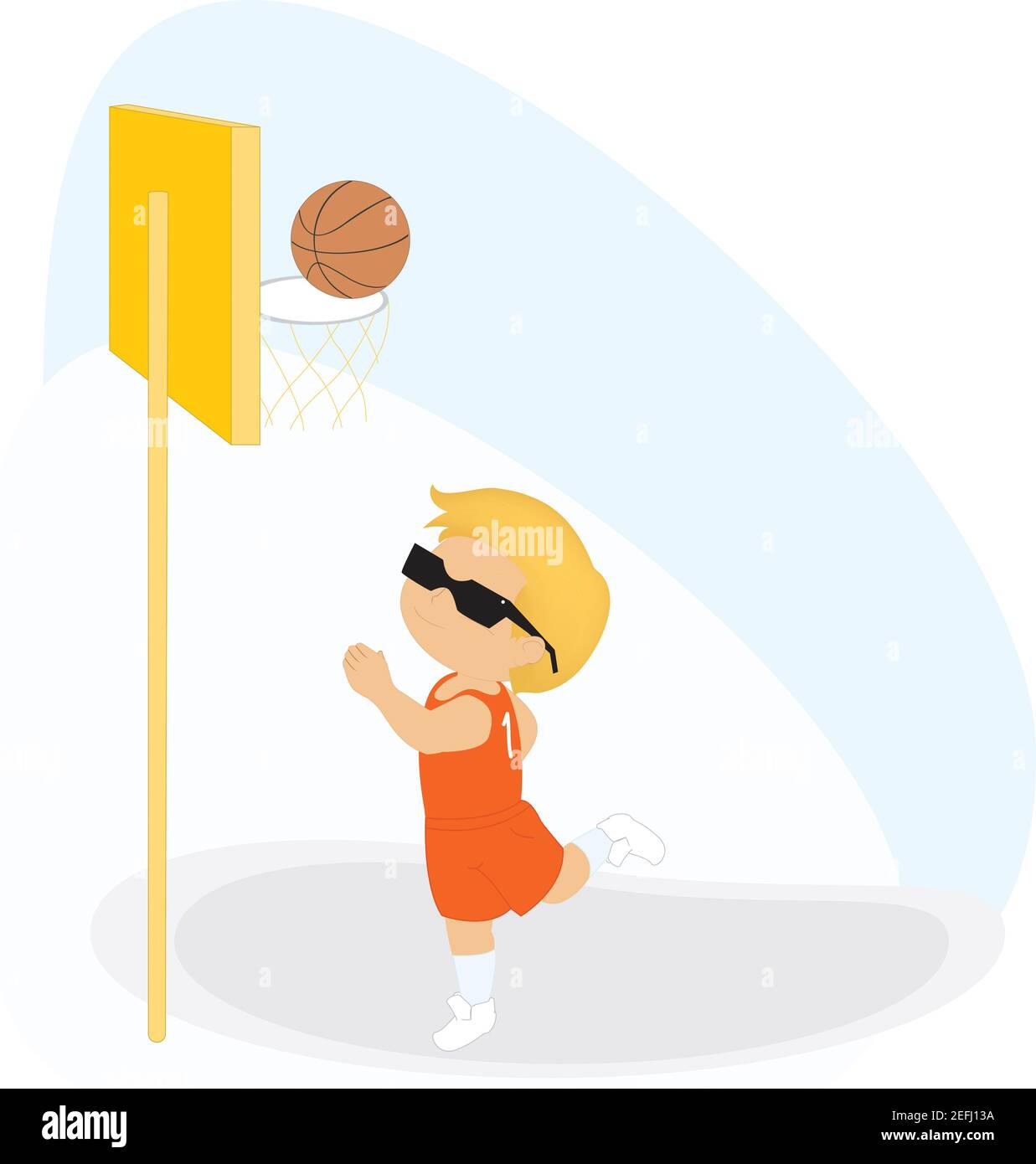 Boy playing basketball Stock Photo - Alamy