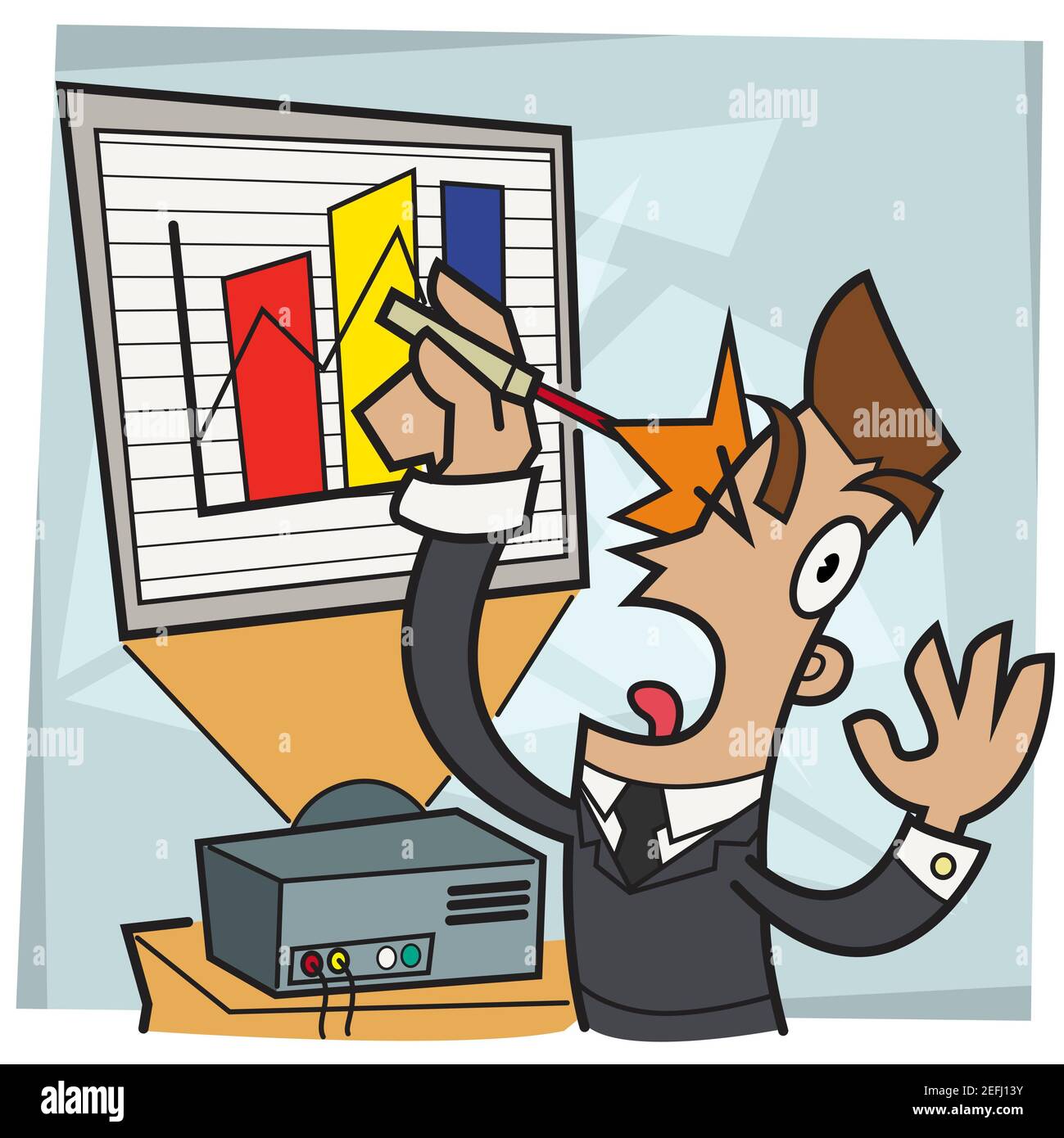 Man pointing at a projection screen hi-res stock photography and images ...