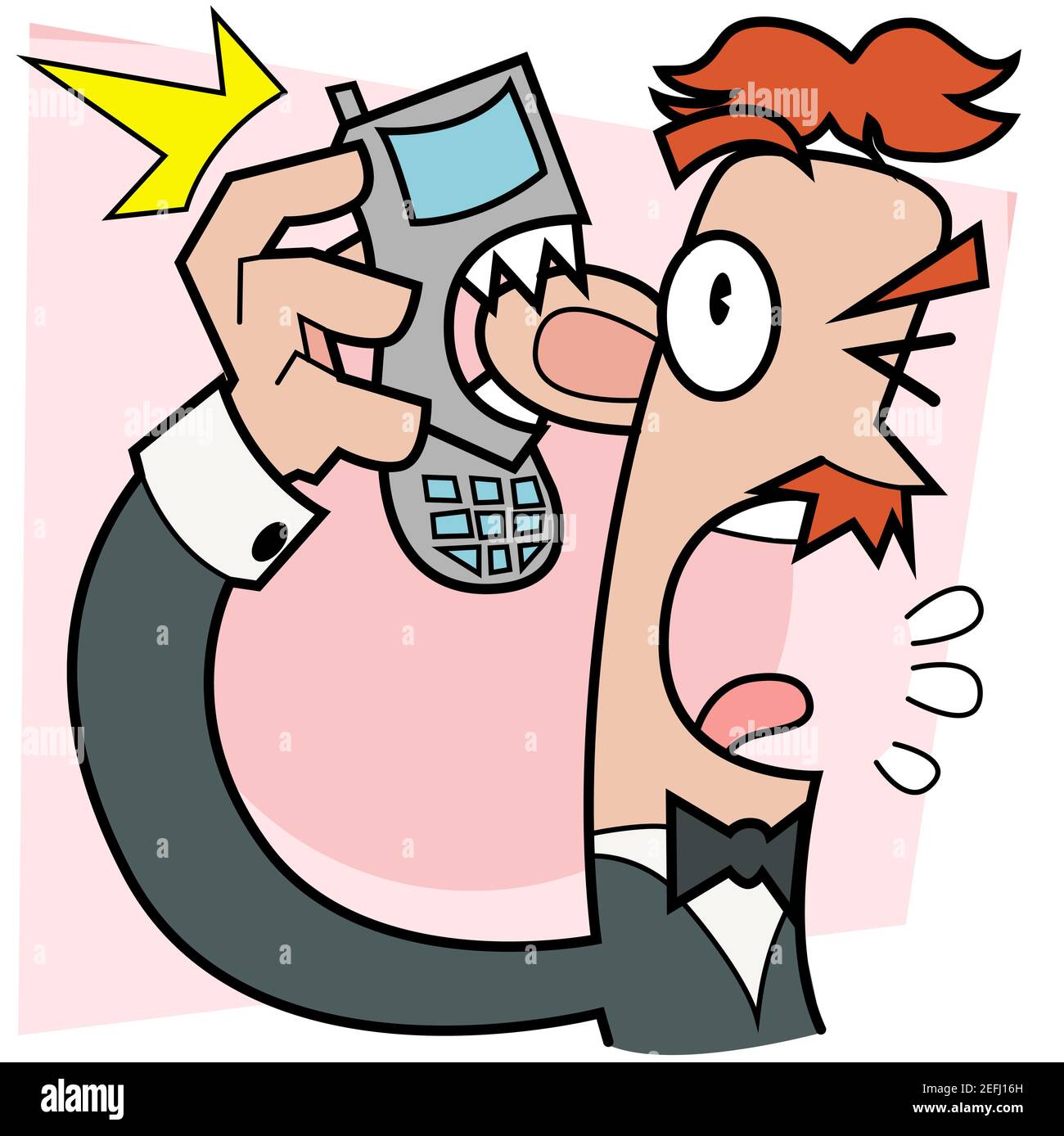Calling cellular cartoon hi-res stock photography and images - Alamy