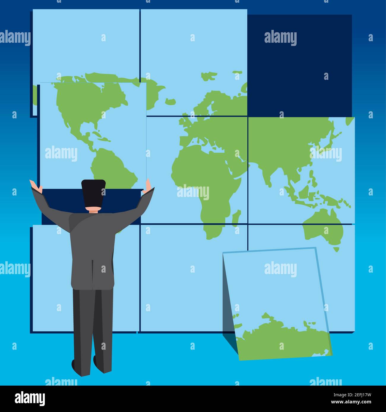 Jigsaw puzzle world map hi-res stock photography and images - Alamy