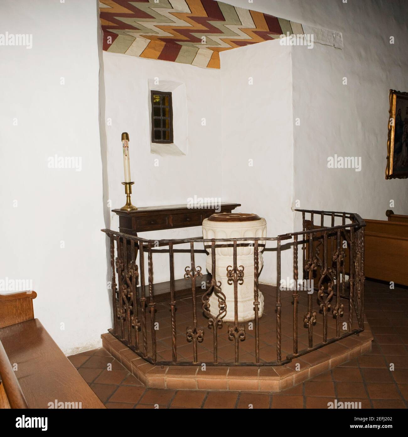 Confession booth inside a church Stock Photo - Alamy