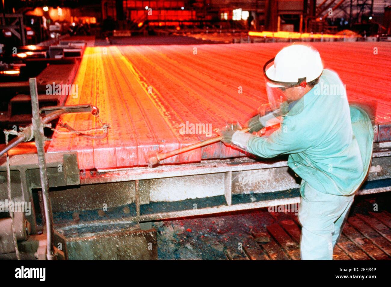 Standing holding manual worker metal industry sheet metal hi-res stock ...