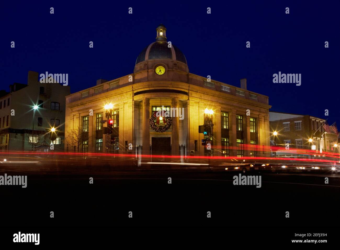 Building lit up at night, Washington DC, USA Stock Photo - Alamy