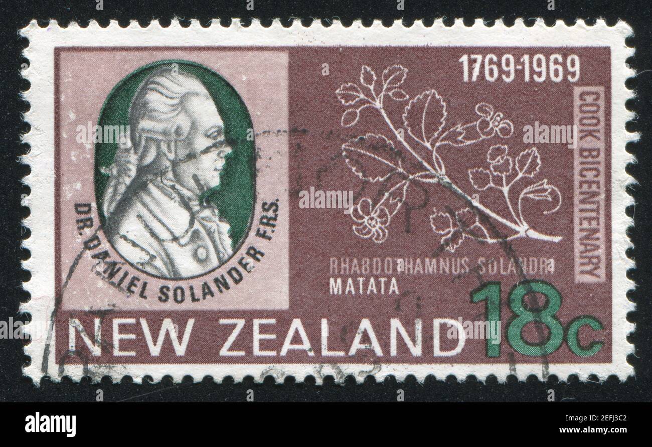 NEW ZEALAND - CIRCA 1969: stamp printed by New Zealand, shows Dr ...