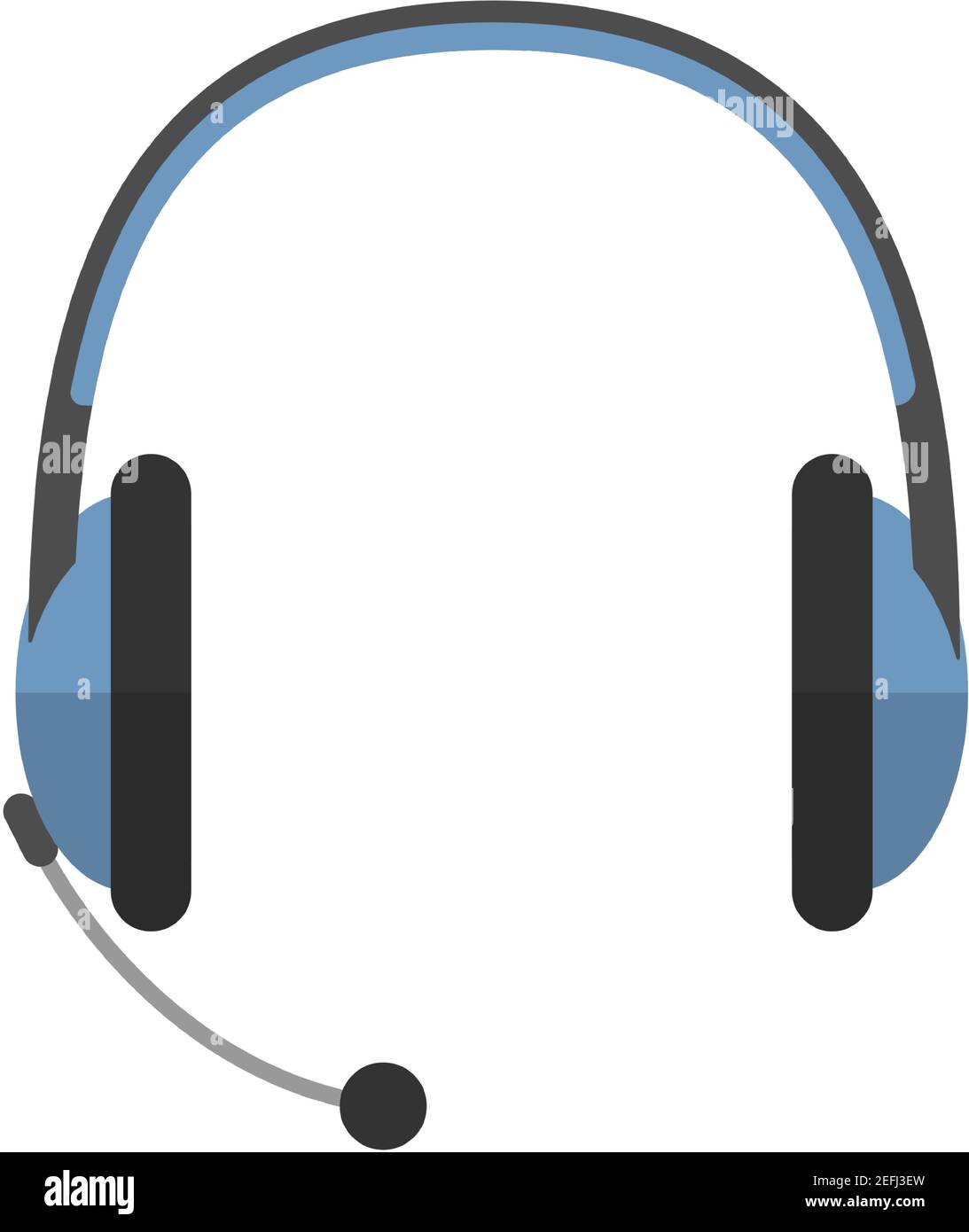 Headset with microphone vector isolated on white background Stock ...