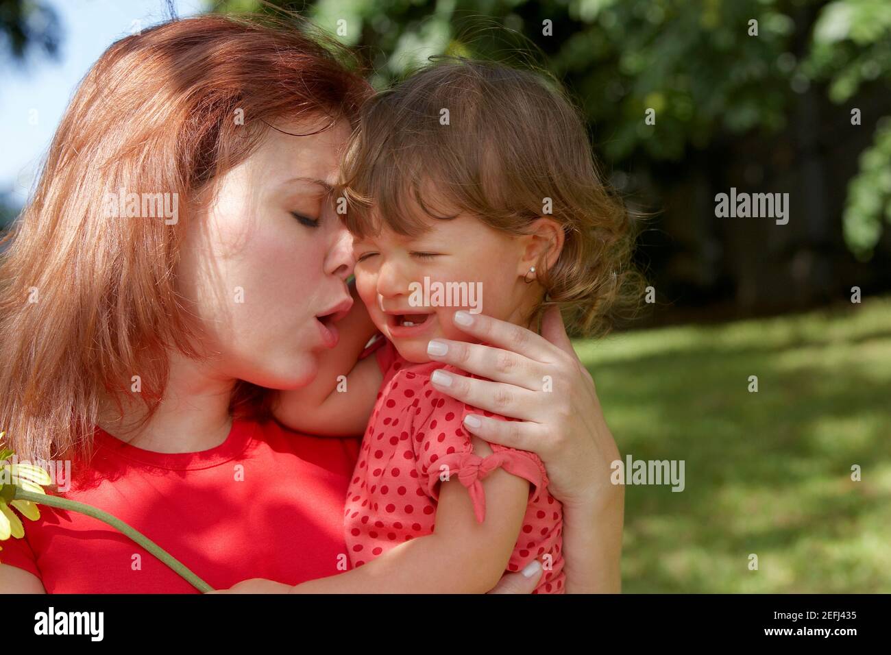 Mother Consoling Crying Daughter High Resolution Stock Photography and ...