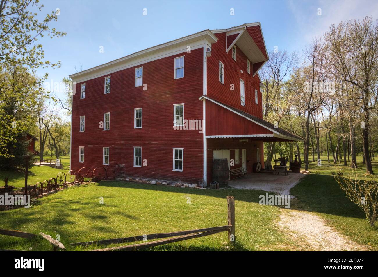 Adams Grist Mill in Indiana, United States. Built in 1845 and restored ...