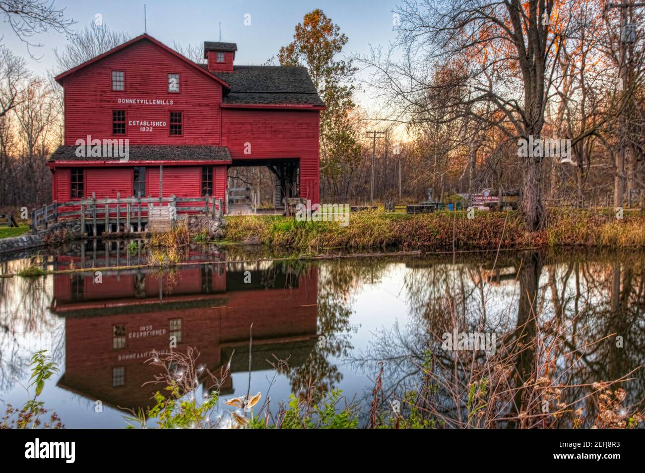 Built in 1837, Bonneyville Mill is the oldest continuously operating ...