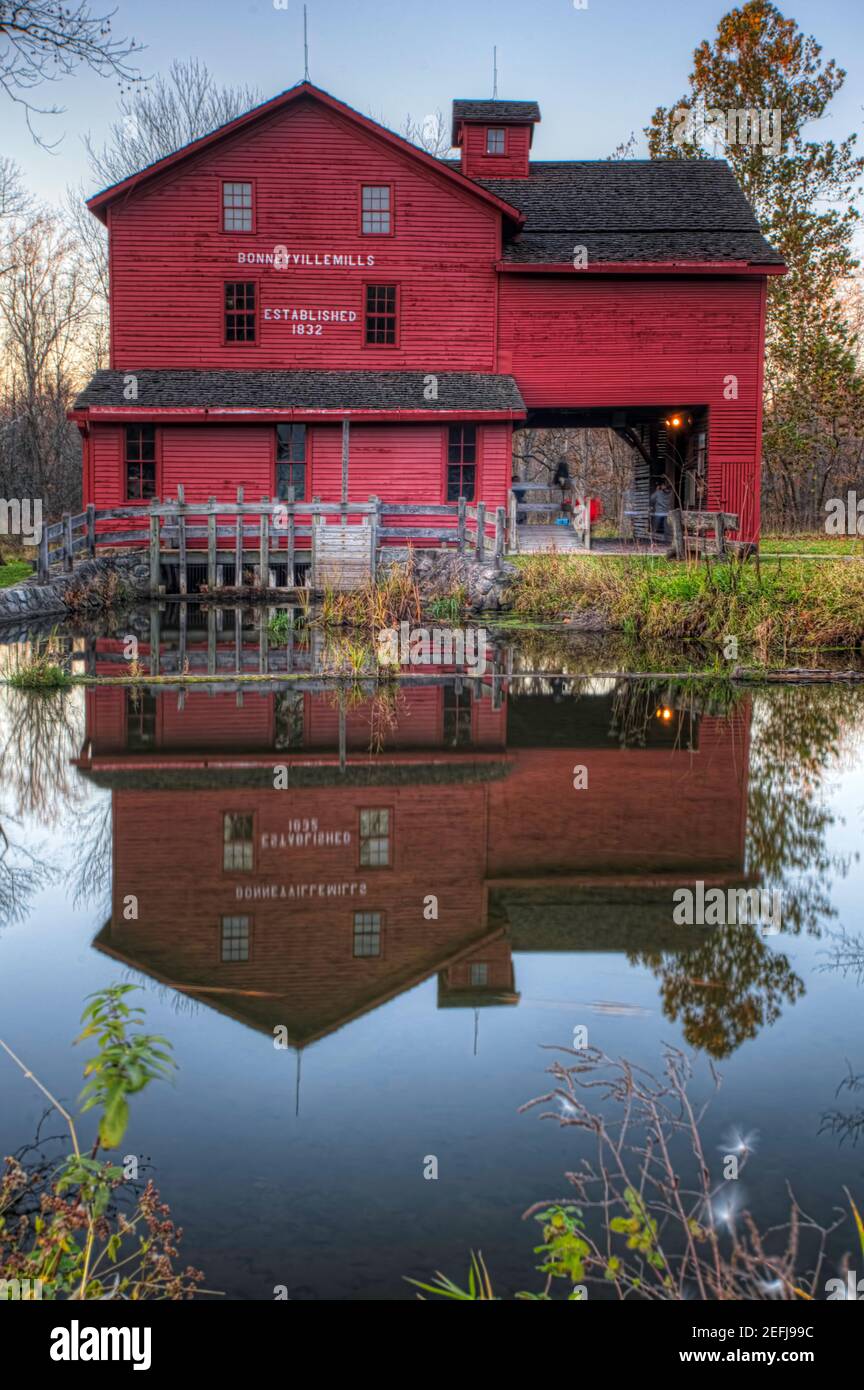Built in 1837, Bonneyville Mill is the oldest continuously operating ...