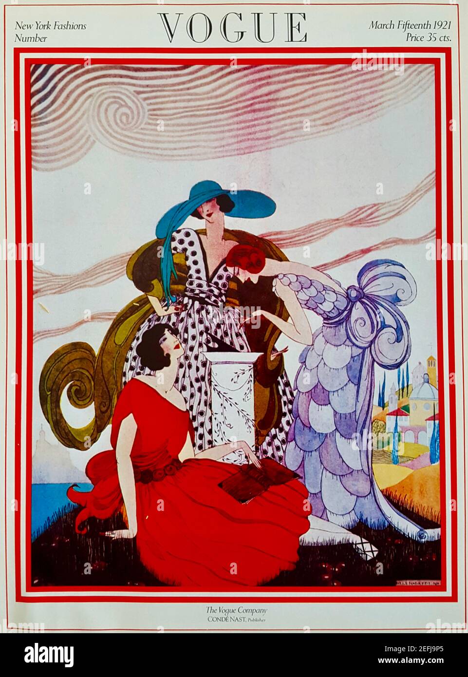 Helen Dryden cover design for the March 1921 edition of Vogue magazine ...