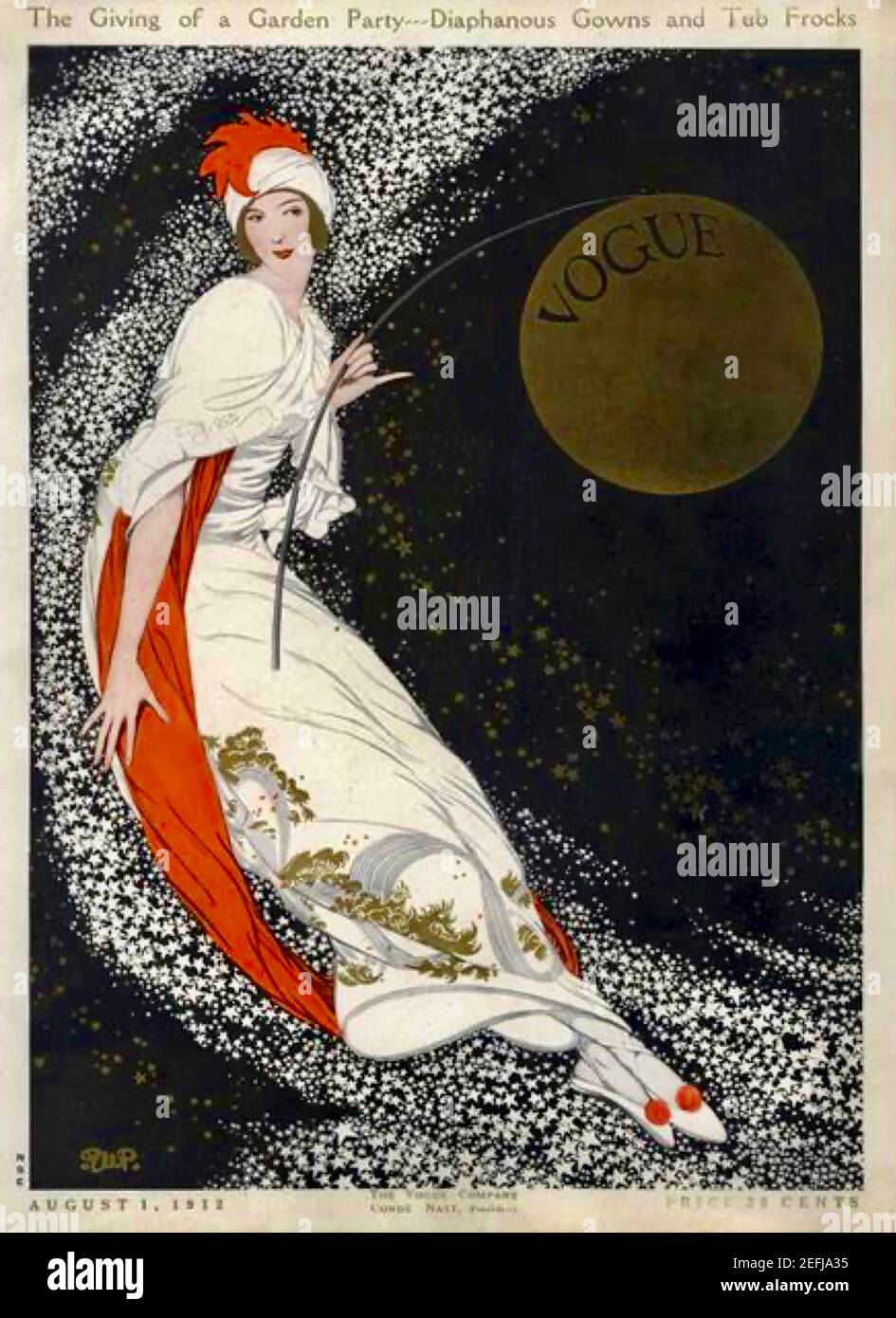 Vogue cover by George Wolfe Plank from August 1912 Stock Photo - Alamy