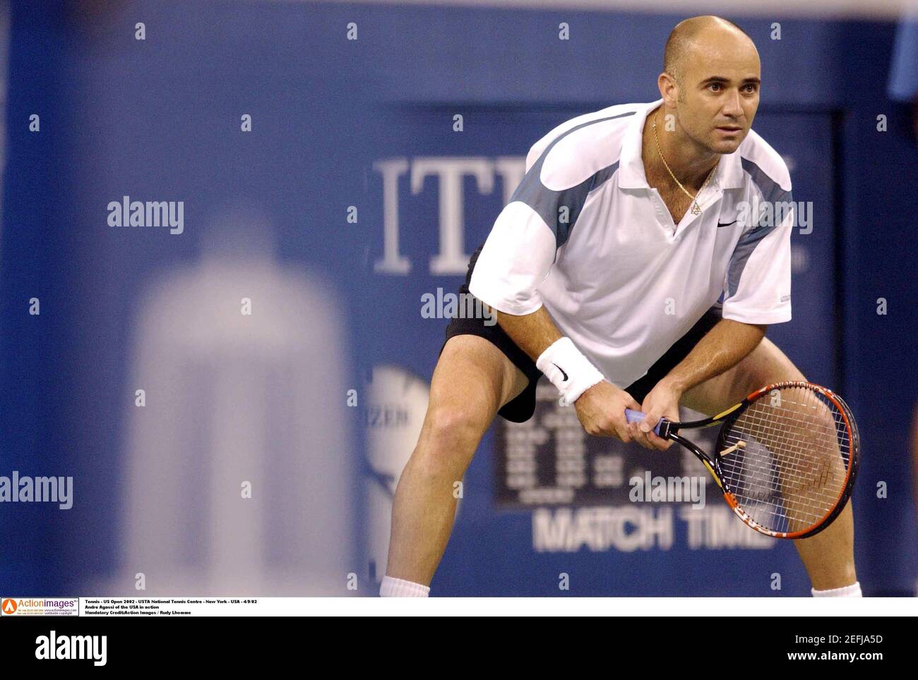 2002 us open agassi hi-res stock photography and images - Alamy